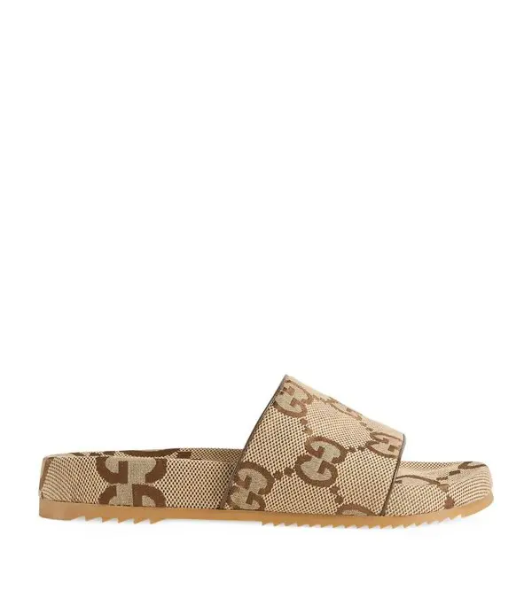 Gucci Gg Canvas Slides