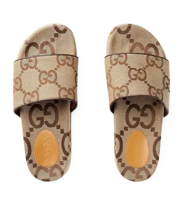Gucci Gg Canvas Slides