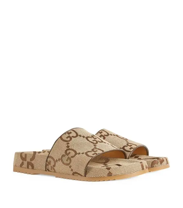 Gucci Gg Canvas Slides
