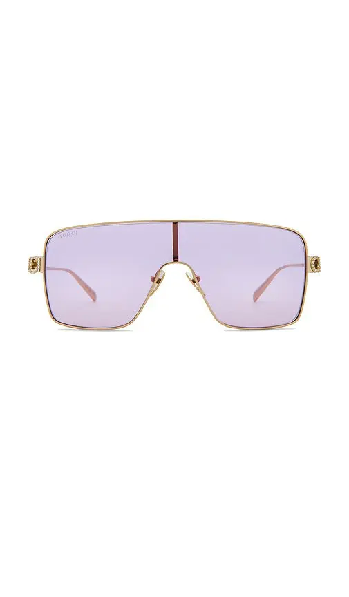 Gucci Mask Sunglasses - Gold & Violet