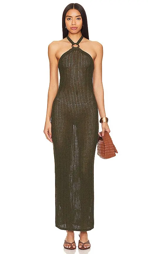 chinese dress ladies Green Floral Mesh Maxi Dress – Ragstock