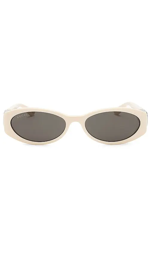 Gucci Hailey Oval Sunglasses - Ivory