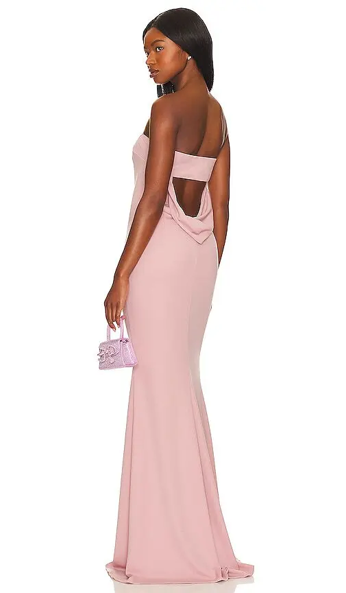 rose quartz formal dress Rose Quartz Flutter Sleeve Fit and Flare Dress main image 0