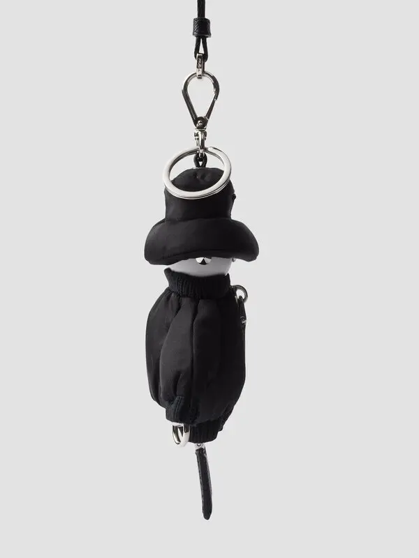 Prada Re-nylon Key Ring Trick With Shoulder Strap