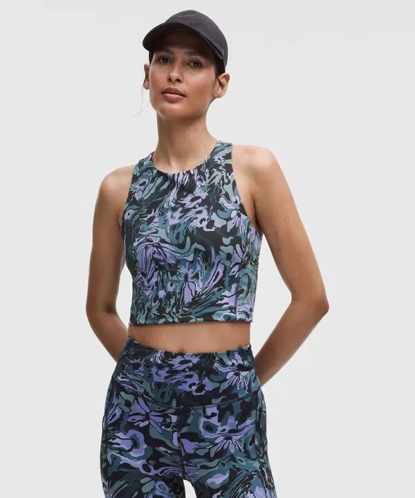 Lululemon Swift Speed Cropped Tank Top - Flower Meld Multi