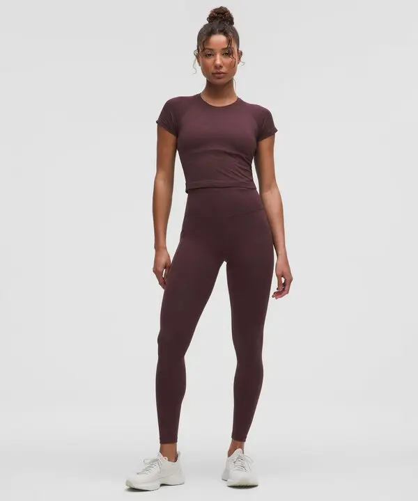 Lululemon Swiftly Tech Cropped Short-sleeve Shirt 2.0 - Goodnight Plum