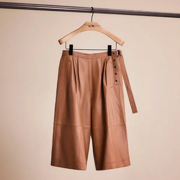 Coach Restored Leather Culottes - Pecan