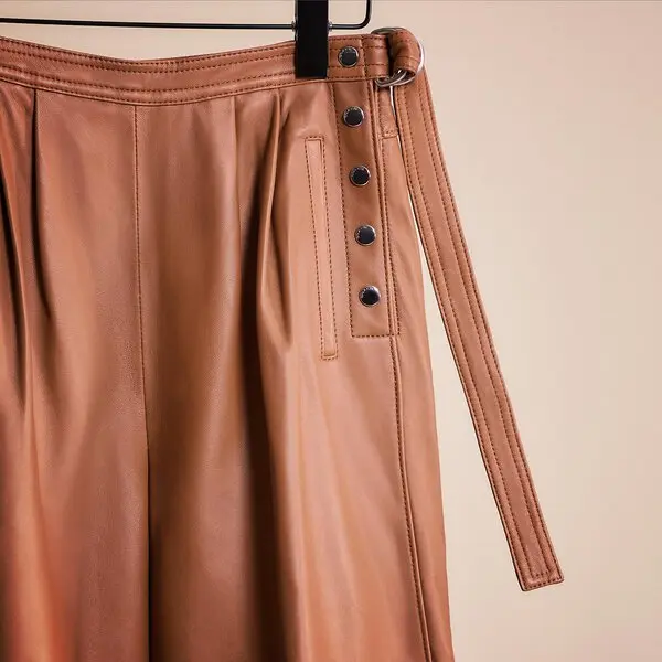 Coach Restored Leather Culottes - Pecan