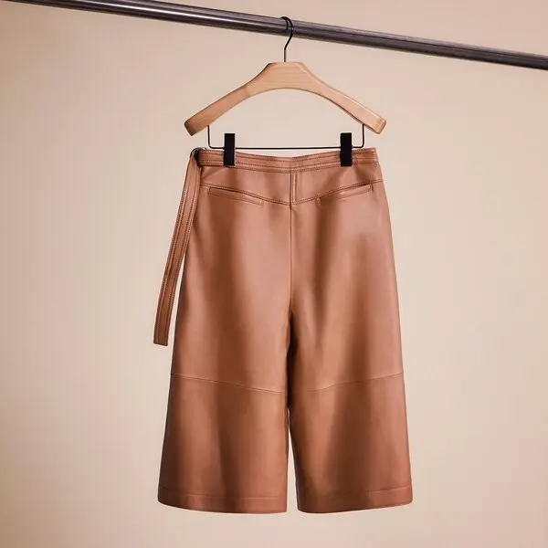 Coach Restored Leather Culottes - Pecan