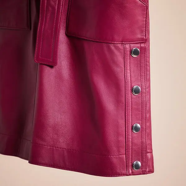 COACH® Restored Belted Leather Skirt