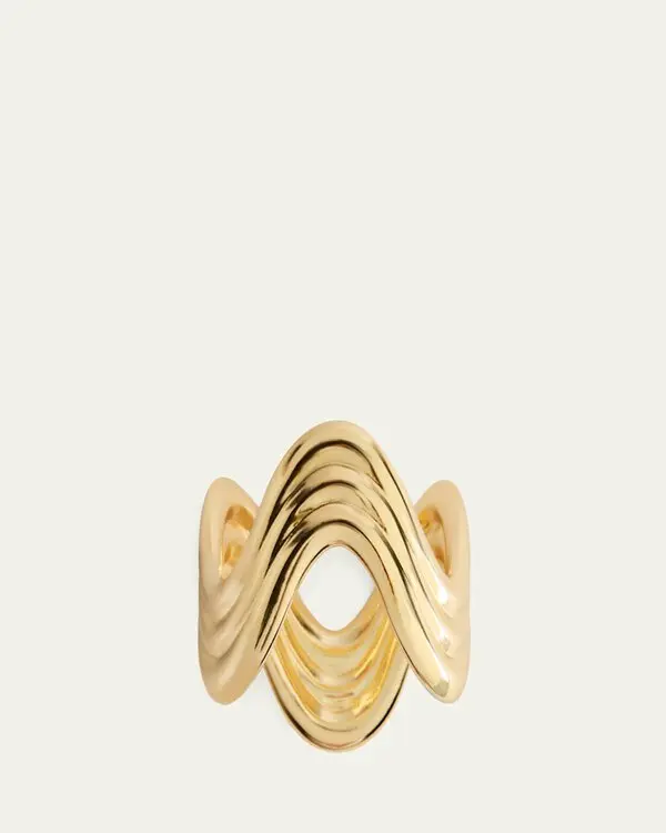 L'Objet Gold-tone Ripple Napkin Rings Jewels, Set Of 4
