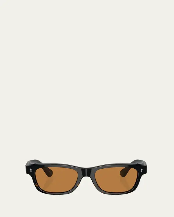 Oliver Spencer Rosson Sun Rectangle Sunglasses - Matte Black