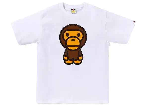 A BATHING APE Big Baby Milo Tee Shirt - White