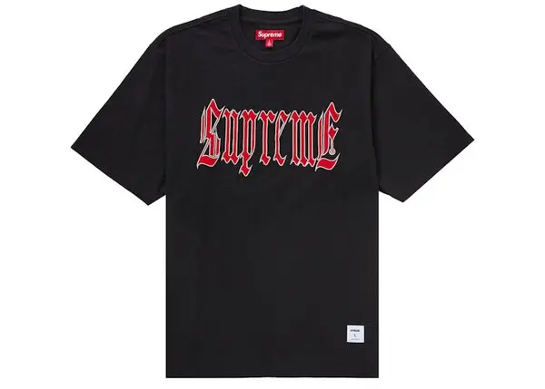 Supreme Old English Short Sleeve Top - Black