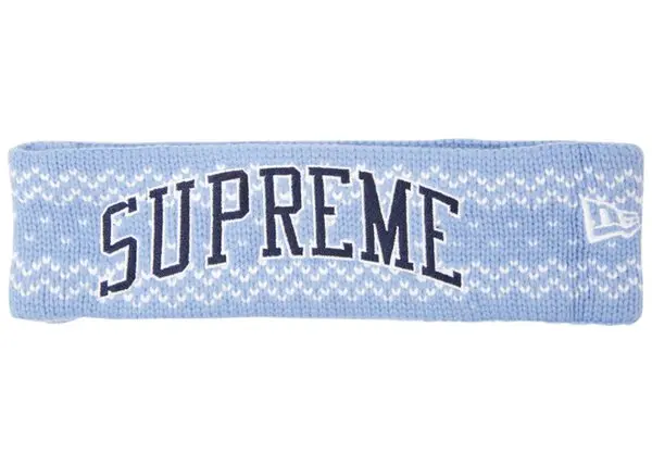 Supreme New Era Arc Logo Headband - Light Blue