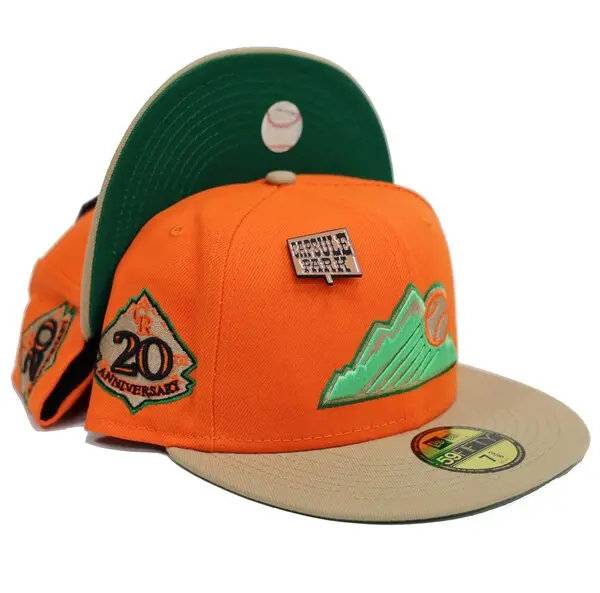 New Era Colorado Rockies 20th Anniversary 59fifty Fitted Hat - Orange/green
