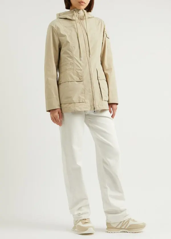 Moncler Leandro Hooded Shell Jacket - Beige