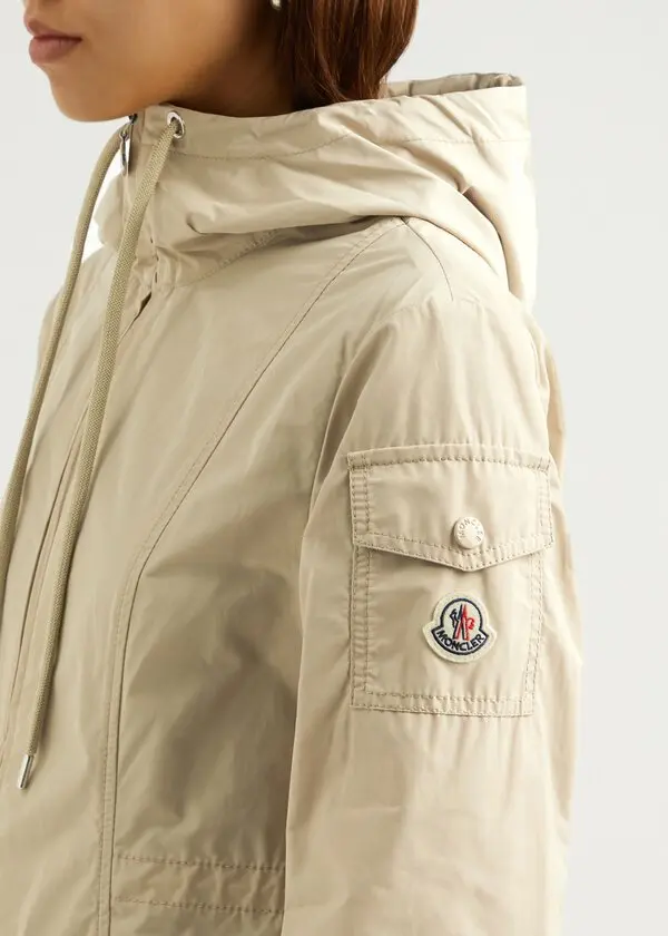 Moncler Leandro Hooded Shell Jacket - Beige