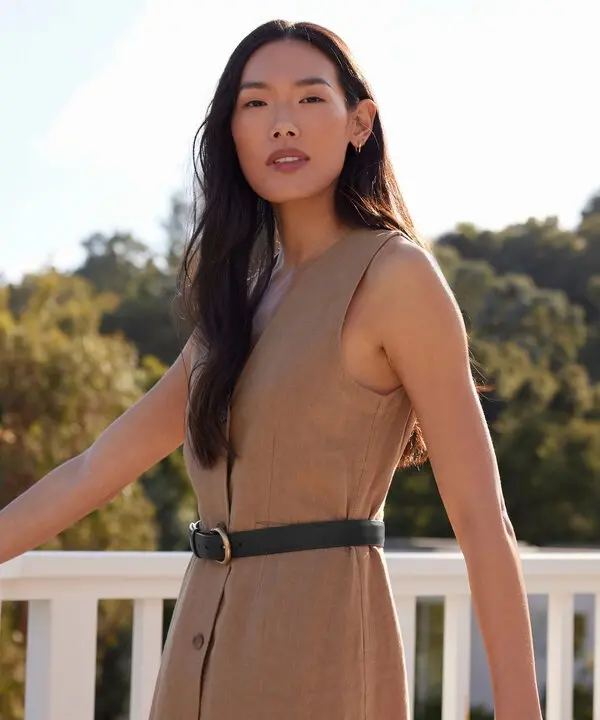 Jenni Kayne Classic Leather Belt - Black