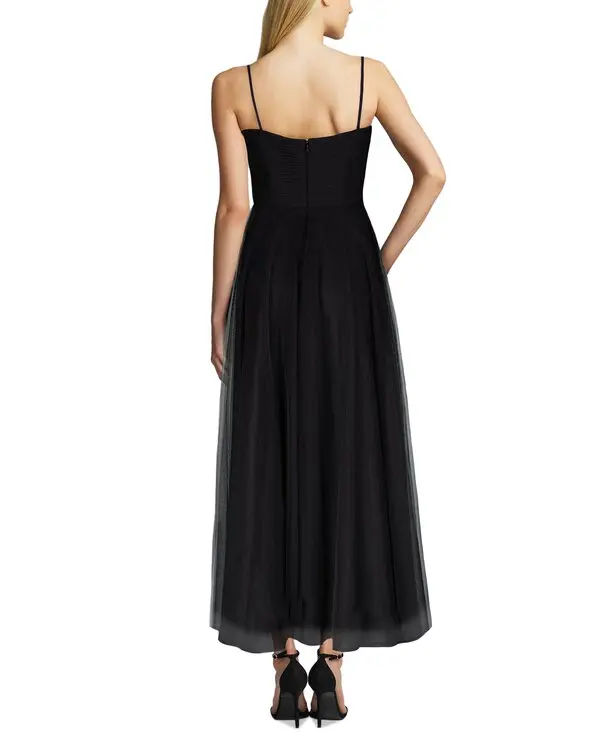 Zac Posen Floral Motif Tulle Midi Dress In Black/White - 70% Off |  Editorialist
