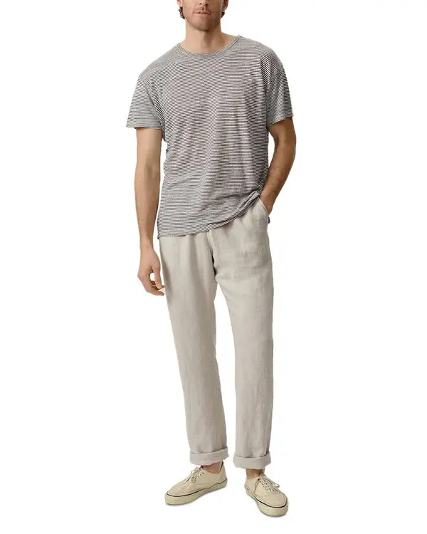 ALEX CRANE Bo Linen Regular Fit Drawstring Pants - Bone