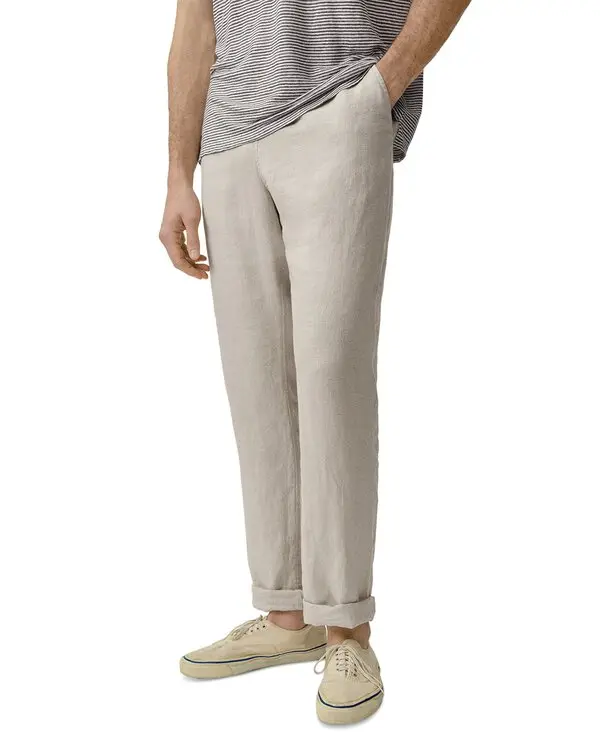 ALEX CRANE Bo Linen Regular Fit Drawstring Pants - Bone