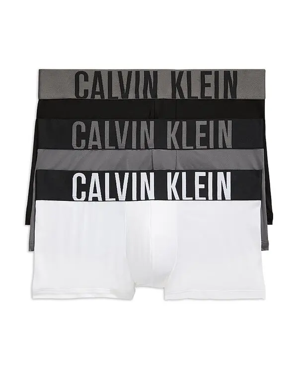 Calvin Klein Intense Power Logo Waistband Micro Low Rise Trunks, Pack Of 3 - Black/gray/white