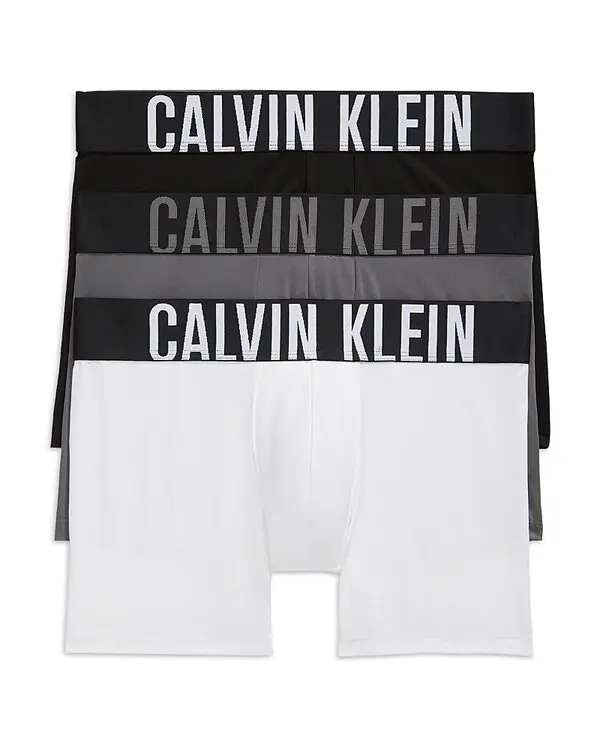Calvin Klein Intense Power Logo Waistband Micro Boxer Briefs, Pack Of 3 - Black/