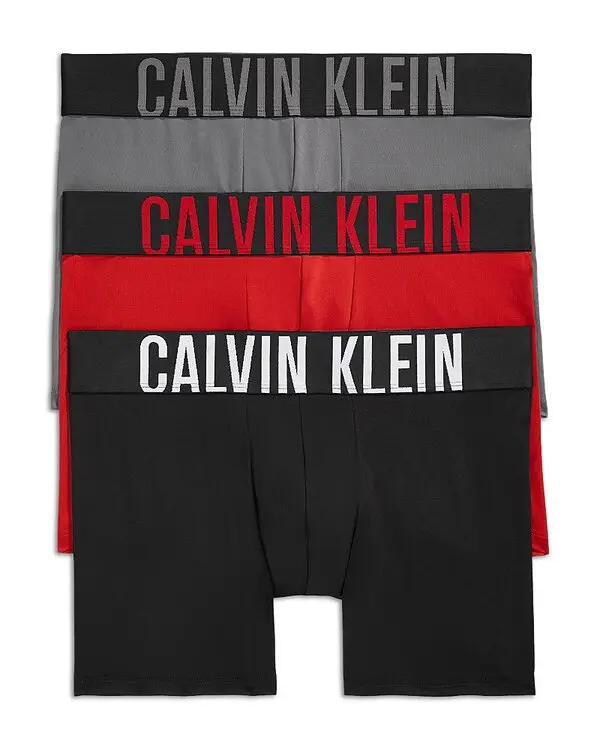 Calvin Klein Intense Power Logo Waistband Micro Boxer Briefs, Pack Of 3 - Lxo Black/