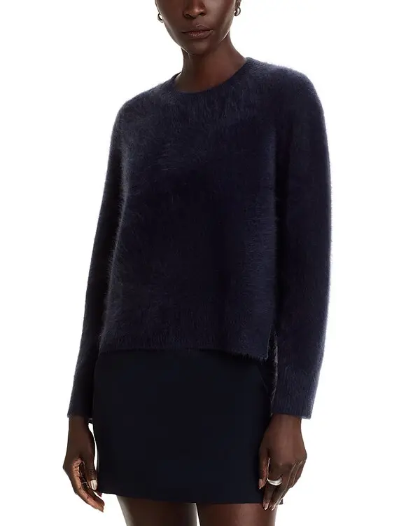 Bloomingdale'S Brushed Saddle Shoulder Sweater - Navy