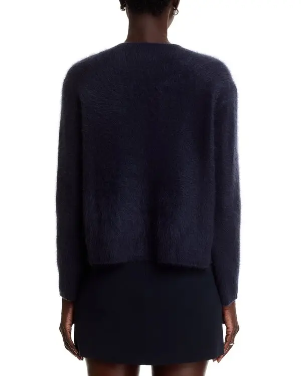 Bloomingdale'S Brushed Saddle Shoulder Sweater - Navy