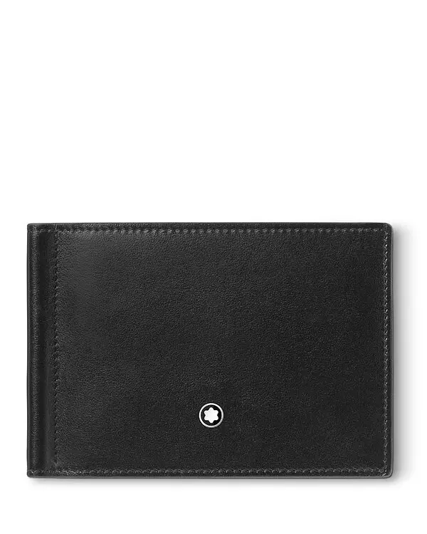 Montblanc Meisterstuck 6cc Leather Money Clip Wallet - Black