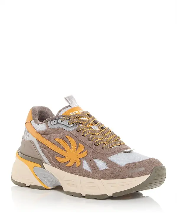 Palm Angels Palm Runner Low Top Sneakers - Grey Ocher