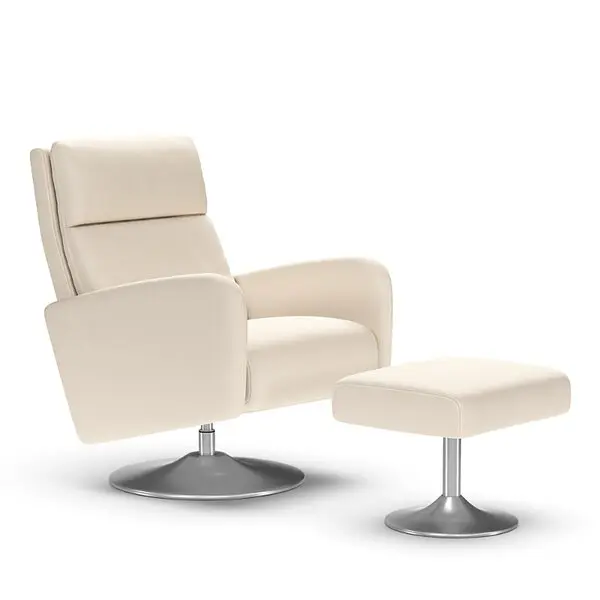 AMERICAN LEATHER Luca Comfort Relax Swivel Chair - Dolce Cream