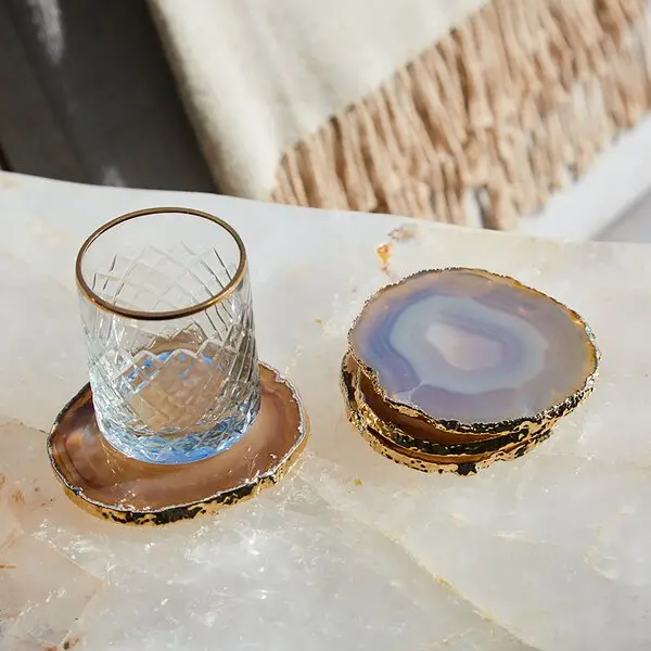 ANNA NEW YORK Lumino Gemstone Coasters, Set Of 4 - Multi