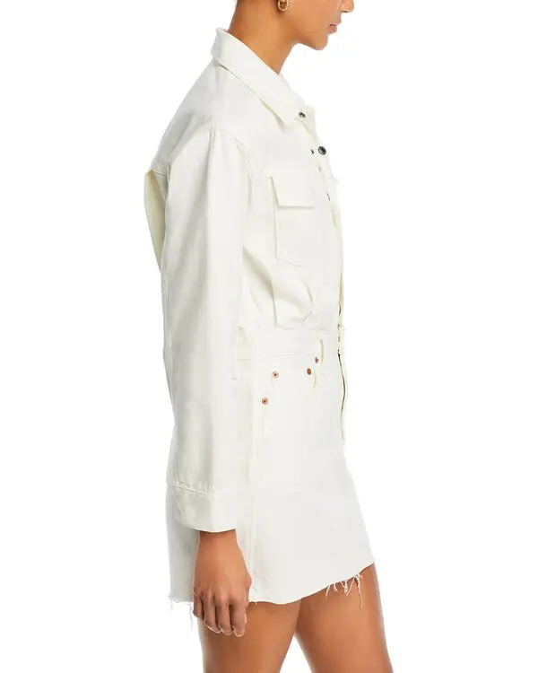Pistola Nina Denim Dress In Eggshell - 70% Off | Editorialist