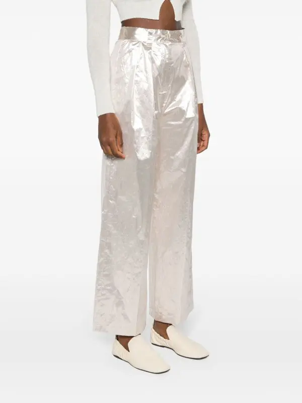 FORTE_FORTE Metallic Straight Trousers
