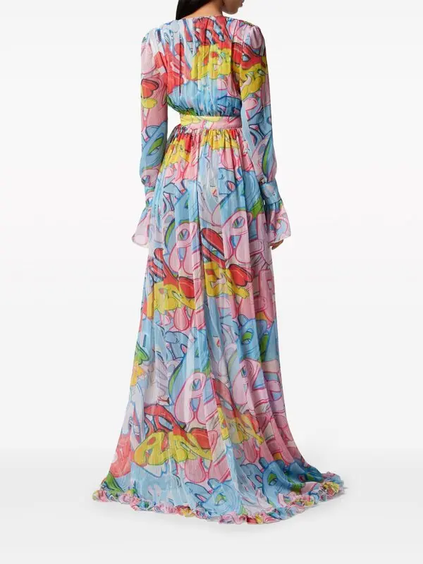 Philipp Plein Bombing Graffiti-print Maxi Dress