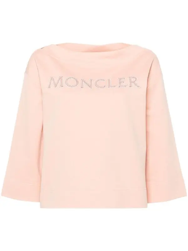 Moncler Logo-appliqué Boat-neck Sweatshirt