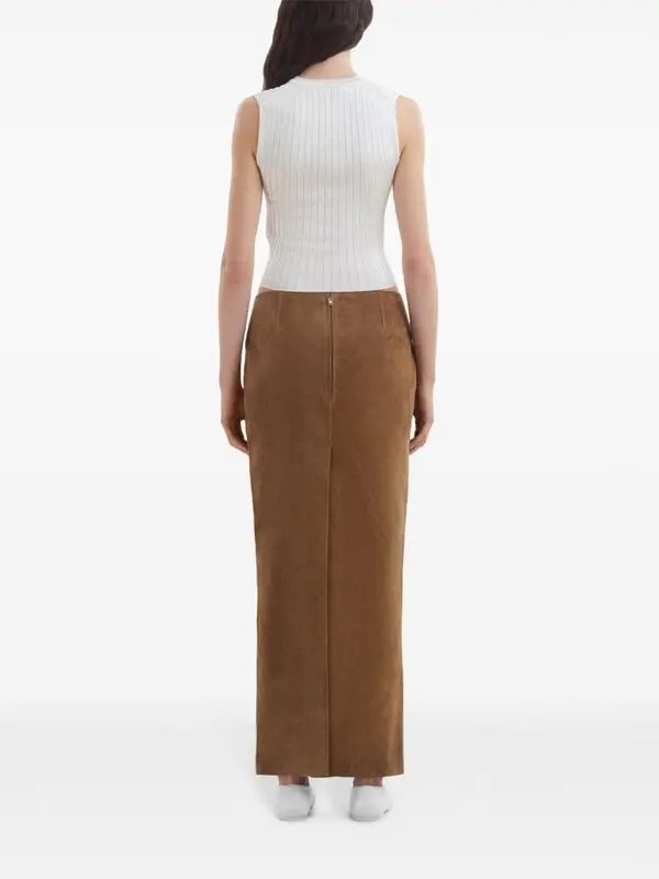 Marni Pencil Suede Maxi Skirt
