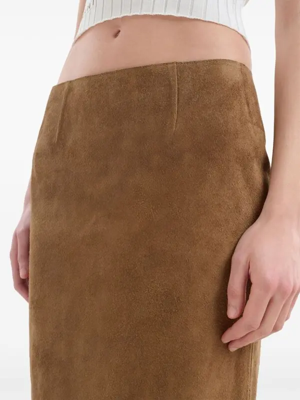Marni Pencil Suede Maxi Skirt