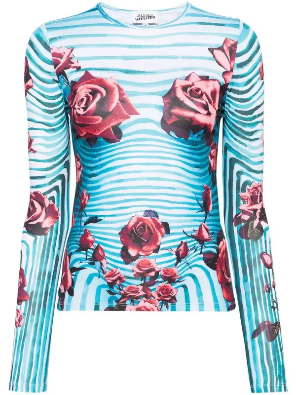 JEAN PAUL GAULTIER Morphing Floral-print Top