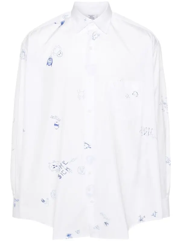 Vetements Graphic-print Cotton Shirt