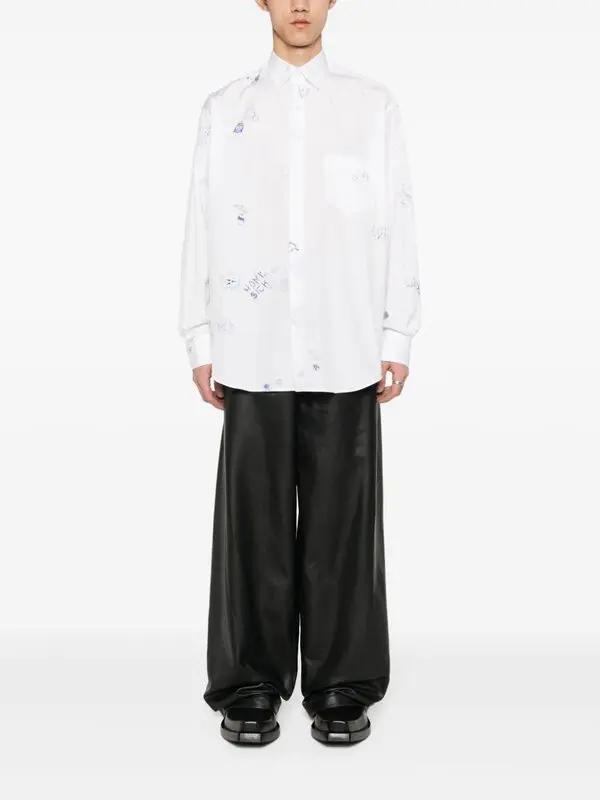 Vetements Graphic-print Cotton Shirt