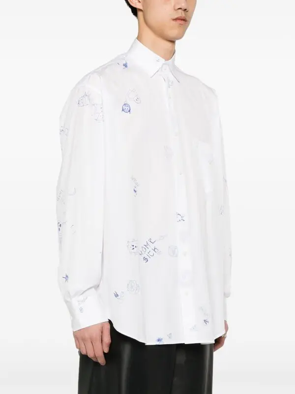 Vetements Graphic-print Cotton Shirt
