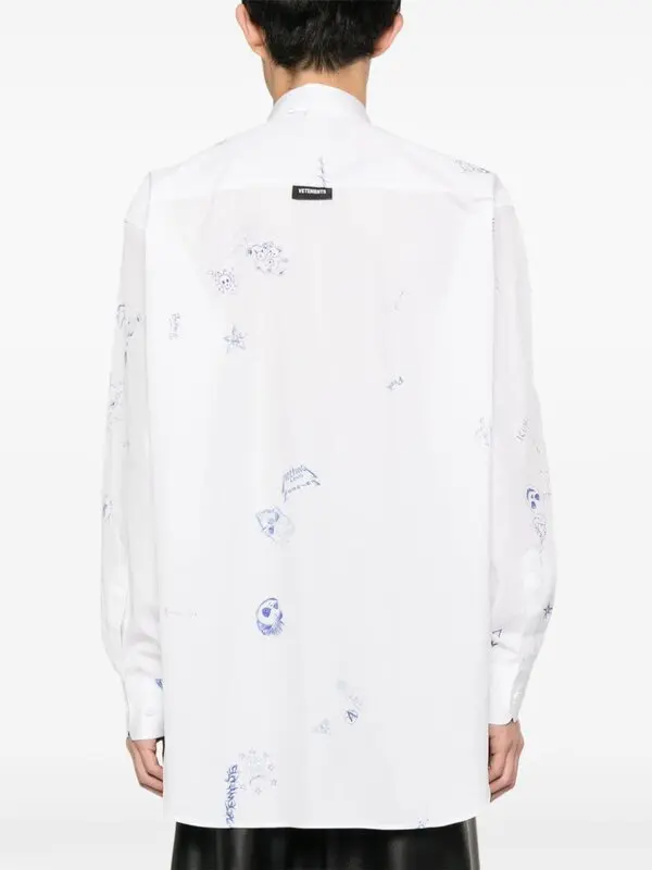 Vetements Graphic-print Cotton Shirt