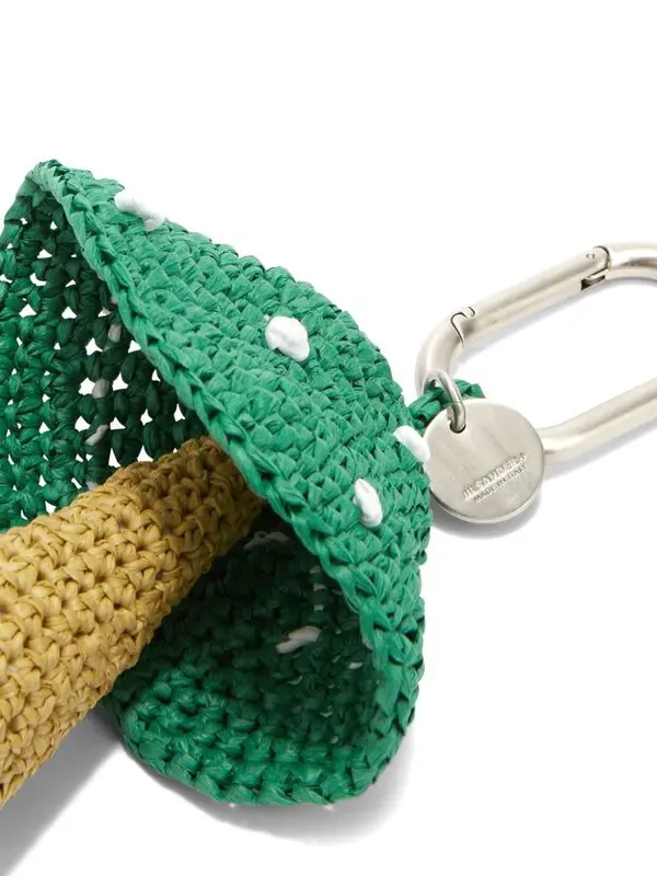 JIL SANDER Woven Raffia Mushroom Charm