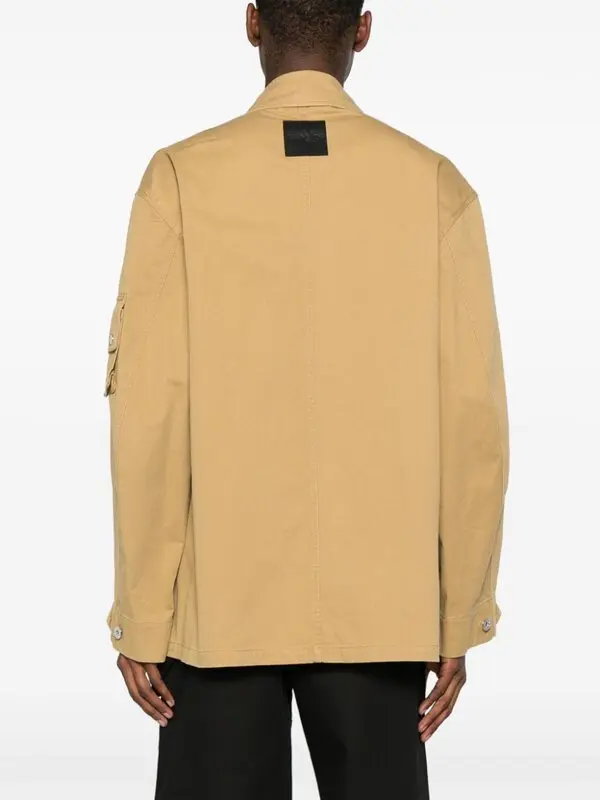LANVIN X Future Crossed Front Cotton Utility Jacket - Neutrals