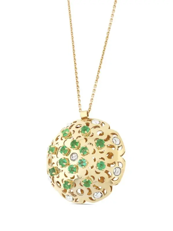 OFFICINA BERNARDI 18kt Yellow Damasco Emerald Necklace - Gold