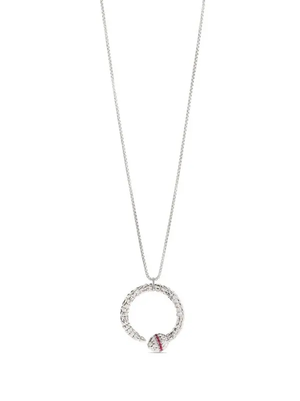 OFFICINA BERNARDI 18kt White Gold Ruby Ophidia Necklace - Silver